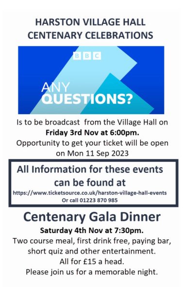 Harston Village Hall - venue hire Cambridge